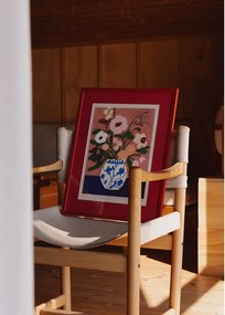 Plakát 30x40 cm Flowers on Blue Table – Carla Llanos – The Poster Club