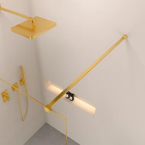 Erga Paris, stabilizační vzpěra pro sprchové zástěny o tloušťce skla 8mm, délka max. 100% 150cm, zlatá lesklá, ERG-V02-PARIS-BAR-GD