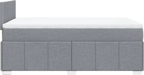 Box spring postel s matrací světle šedá 120x190 cm textil 3287000