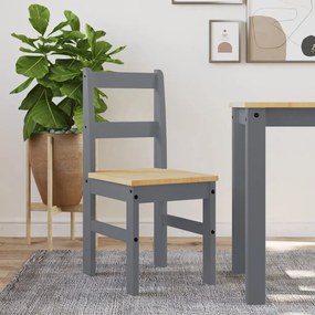 vidaXL Jídelní židle 2 ks Panama šedé 40 x 46 x 90 cm masivní borovice [4005730]