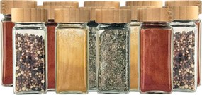 usporadejto.cz Sada 6ks kořenek hranatých s bambusovým víčkem DECOR 6*120ml