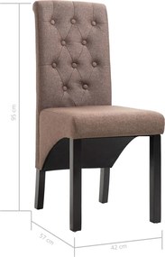 vidaXL Jídelní židle 2 ks textil [248988] Barva: krémová