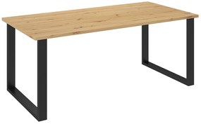 Jídelní stůl PILGRIM 185x90 cm černá/artisan
