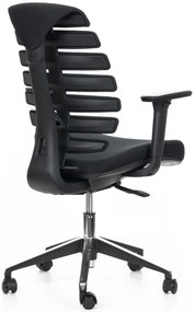MERCURY kancelářská židle FISH BONES černý plast, 26-60 černá, 3D područky