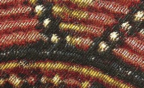 Oriental Weavers, Kusový koberec Zoya 418 X kruh – na ven i na doma, 160x160 (průměr) kruh, červená, chodba / předsíň