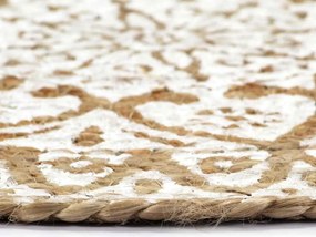 Prostírání 6 ks bílé 38 cm kulaté juta 133867
