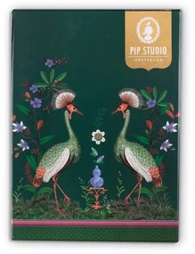 Pip Studio povlečení Birds in a Row, 140x200 + 70x90cm, počesaný kepr, 100% bavlna (Luxusní povlečení v dárkovém balení, materiál Brushed Twill)