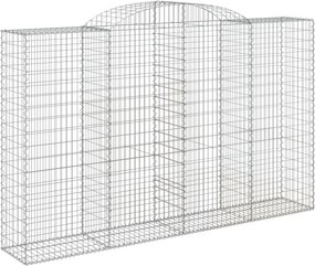 Klenutý gabionový koš 300 x 50 x 180/200 cm pozinkované železo 153519