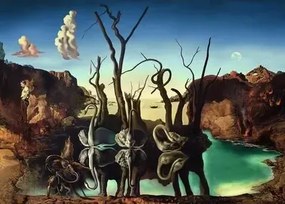Ravensburger Salvador Dalí: Labutě odrážející se ve vodě jako sloni /