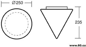 Osmont 41741 Kira 1, stropní svítidlo, 1x75W, prům.25cm, IP44