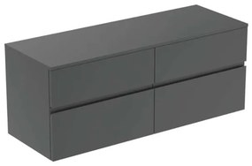 Ideal Standard Finesse - Umyvadlová skříňka, 140x51x56 cm, 4 zásuvky, matný antracit E3441Y2