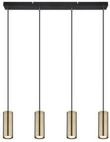 Globo 57911-4HM - Lustr na lanku ROBBY 4xGU10/35W/230V černá/mosaz