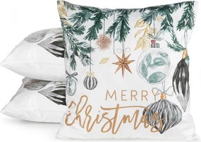 VÁNOČNÍ DEKORAČNÍ POVLAK NA POLŠTÁŘ SILENT NIGHT1 45X45 CM VZOROVANÝ