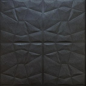 Samolepící pěnové 3D panely S11, rozměr 70 x 70 cm, diamant černý, IMPOLTRADE
