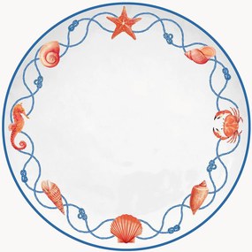 Sada porcelánových mělkých talířů Cote De Mer, 4 díly