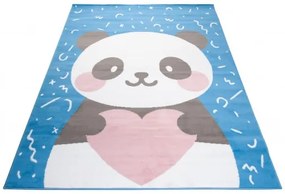 Dětský kusový koberec JOLLY DY98E Medvídek Panda modrý Rozměr: 140x200 cm