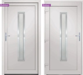 vidaXL Vchodové dveře antracitové 108 x 208 cm PVC [3187890] Barva: bílá zvenku / bílá uvnitř