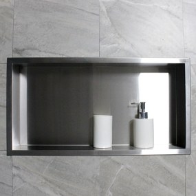 Zapuštěná police, nika BS603010 - nerezová ocel - 60×30×10 cm - možnost volby barvy