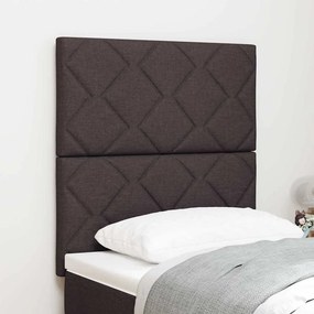 Čelo postele Tmavě hnědá 80 cm textil 3337876