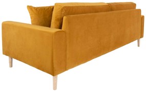 House Nordic Třímístná pohovka LIDO hořčičná 210 cm 1301444