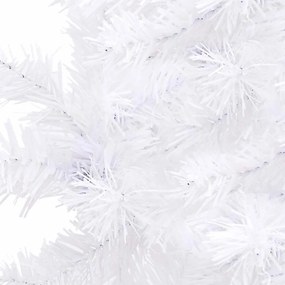 Rohový umělý vánoční stromek bílý 240 cm PVC 329171