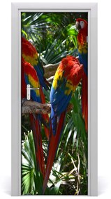 Samolepící fototapeta na dveře Papoušek ara 85x205 cm