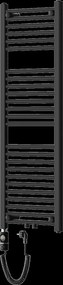 Mexen Mars, elektrické topné těleso 1200 x 400 mm, 600 W, černá, W110-1200-400-2600-70