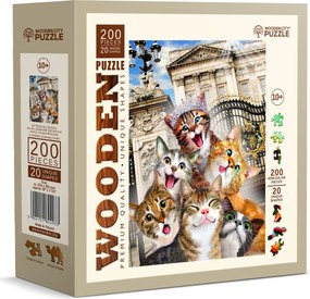 Wooden city dřevěné puzzle koťata v londýně 200 dílků