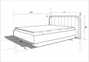 Postel Sense II z masivního dřeva Třešeň 180x200