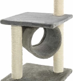Škrabadlo pro kočky se sisalovými sloupky 65 cm šedé 170546