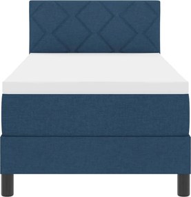 Postel s boxspringem s čelo Modrá 80 x 200 cm textil 3338726