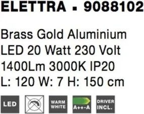 Závěsné LED svítidlo NOVA LUCE ELETTRA 20W 3000K 9088102