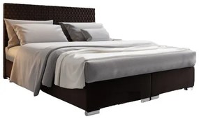 Kontinentální postel 160 cm Harlan Comfort (tmavě hnědá) (s roštem, matrací a úl. prostorem). 1055993