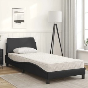 Postel s matrací Dover černá 80 x 200 cm umělá kůže 3208297
