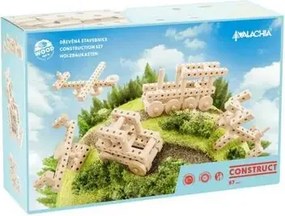 Walachia Dřevěná skládací stavebnice CONSTRUCT 67 dílů / od 3 let / 67