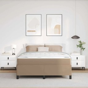 Rám postele s matrací Cappuccino 140 x 190 cm textil 3399003