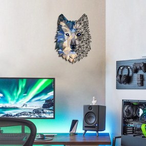 Nástěnná kovová dekorace Wolf Wall Art vícebarevná