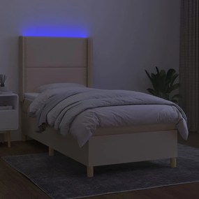 vidaXL Box spring postel s matrací a LED 80 x 200 cm textil [3138751] Barva: taupe
