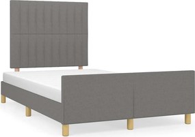 Rám postele bez matrace tmavě šedá 120 x 200 cm textil 3125204