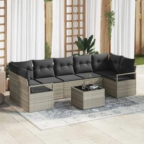Set pohovek 8 ks 7-Počet míst Světlá šedá a tmavá šedá 3346302