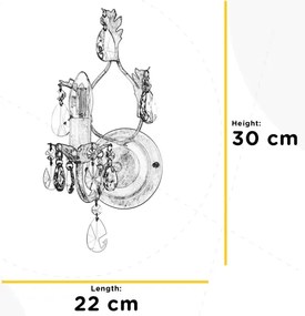 ONLI - Nástěnné svítidlo TERESA 1xE14/6W/230V bronzová