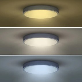 Solight WO8002 - LED Stmív. svítidlo GREY LED/60W/230V 3000-6500K pr. 49 cm + DO