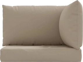 Podušky na palety 3 ks taupe oxfordská látka 315072
