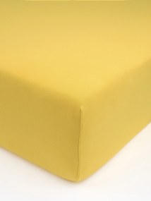MK Lůžkoviny Jersey prostěradlo s elastanem 140 × 200 cm – hořčicové