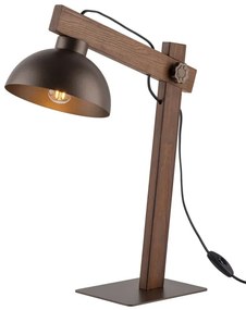 Stolní lampa TK 5788 OSLO hnědá tmavé dřevo