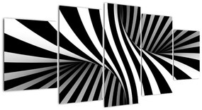 Černobílý abstraktní obraz