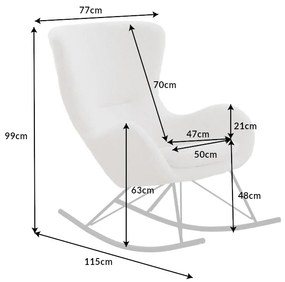 Designové houpací křeslo Sweden bílé