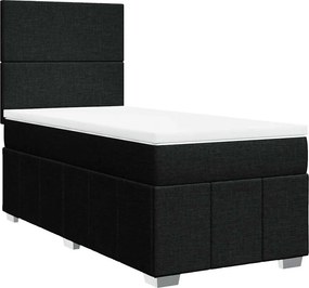 Box spring postel s matrací černá 80 x 200 cm textil 3293790