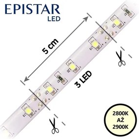 LED pásek 12V 4739801-60 teplá bílá 60LED/m 12,5W/m IP65