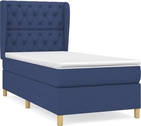 Box spring postel s matrací modrá 80x200 cm textil 3128723